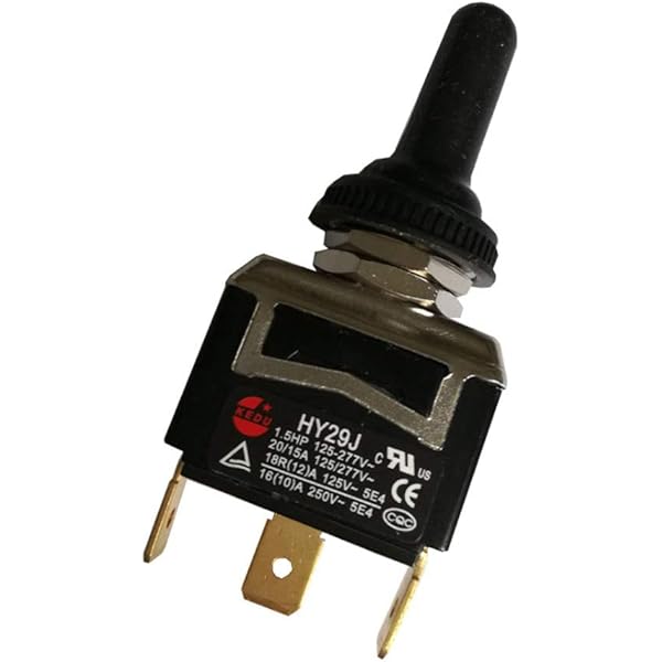KEDU HY29D Toggle Switch With Silicone Protection Cover DPDT ONOFFON ...