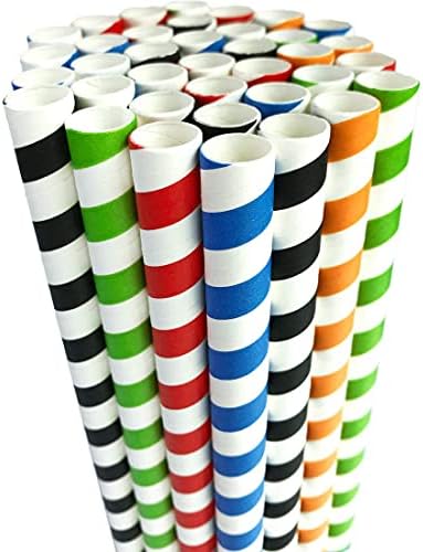 Paper Straw For Juice, Soda, Cocktails, Shakes - 10mm, Pack of 100 ...