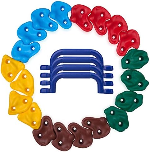 Rock Climbing Holds for Kids with Complete Installation Kit - 20 Rock ...