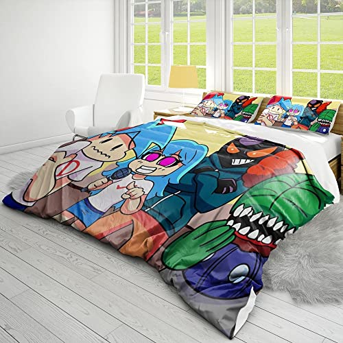 NICHIYOBI Friday Funkin Game FNF Duvet Cover Set 3D Bedding Comforter ...