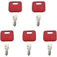 Amazon.com: 5 Pcs AT194969 Ignition Key fits John Deere Excavator Case ...