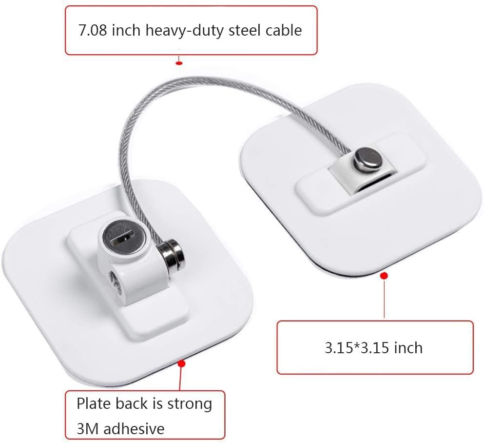 AIWEIYER Cabinet Lock, Sturdy Plastic Lock with 2 Stainless Steel Keys ...