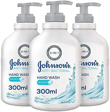 Johnson's Hand Wash, Anti-Bacterial, Sea Salts, 300ml, 2+1 FREE price ...