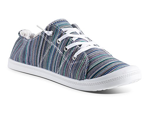 Twisted Andrea Low-Rise Round Toe Women Sneakers with Elastic Back ...