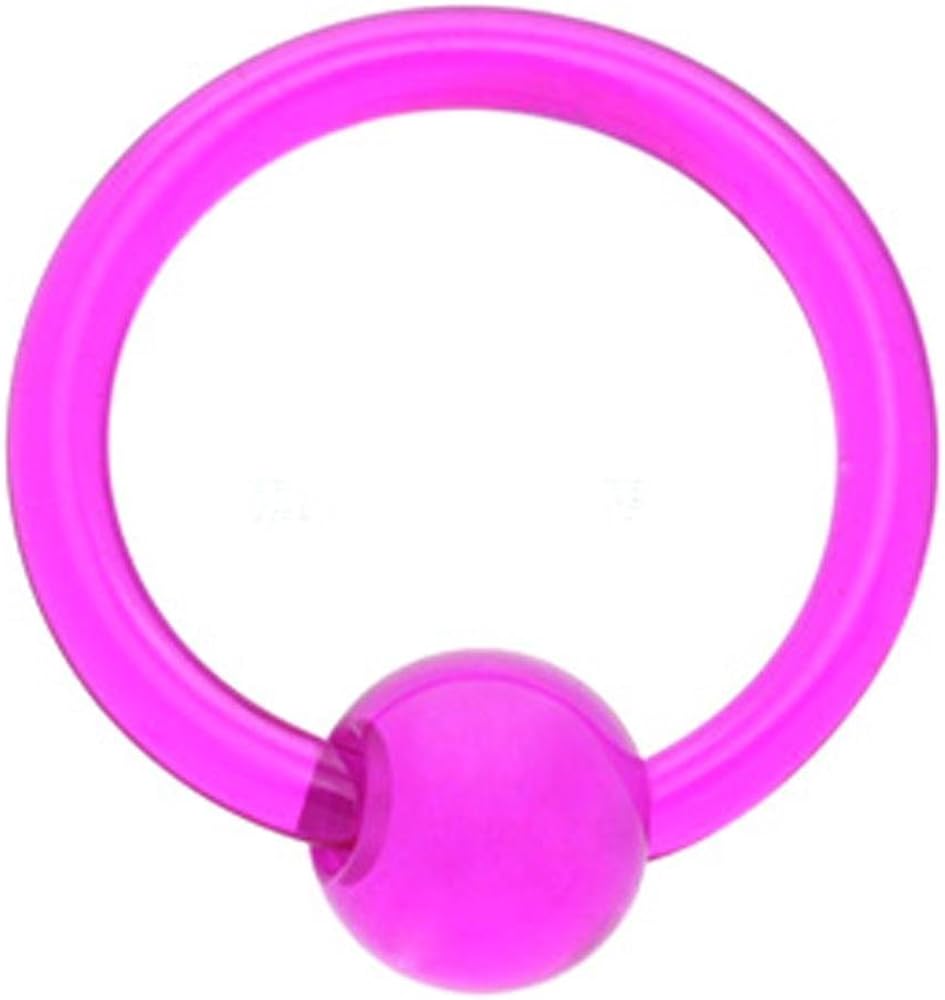 Amazon.com: BodyJewelleryShop Ultra Violet Ball Closure Ring - Purple 1 ...
