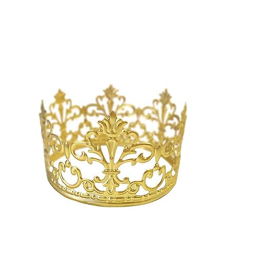 ANSTER Gold Crown Cake Topper Elegant Cake Decoration for King, Queen ...