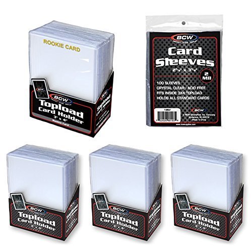 200 Piece Toploader and Penny Sleeve Value Bundle - 75 Standard 3x4 ...