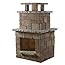 Amazon.com : Natural Stone Propane / Gas Outdoor Fireplace : Garden ...