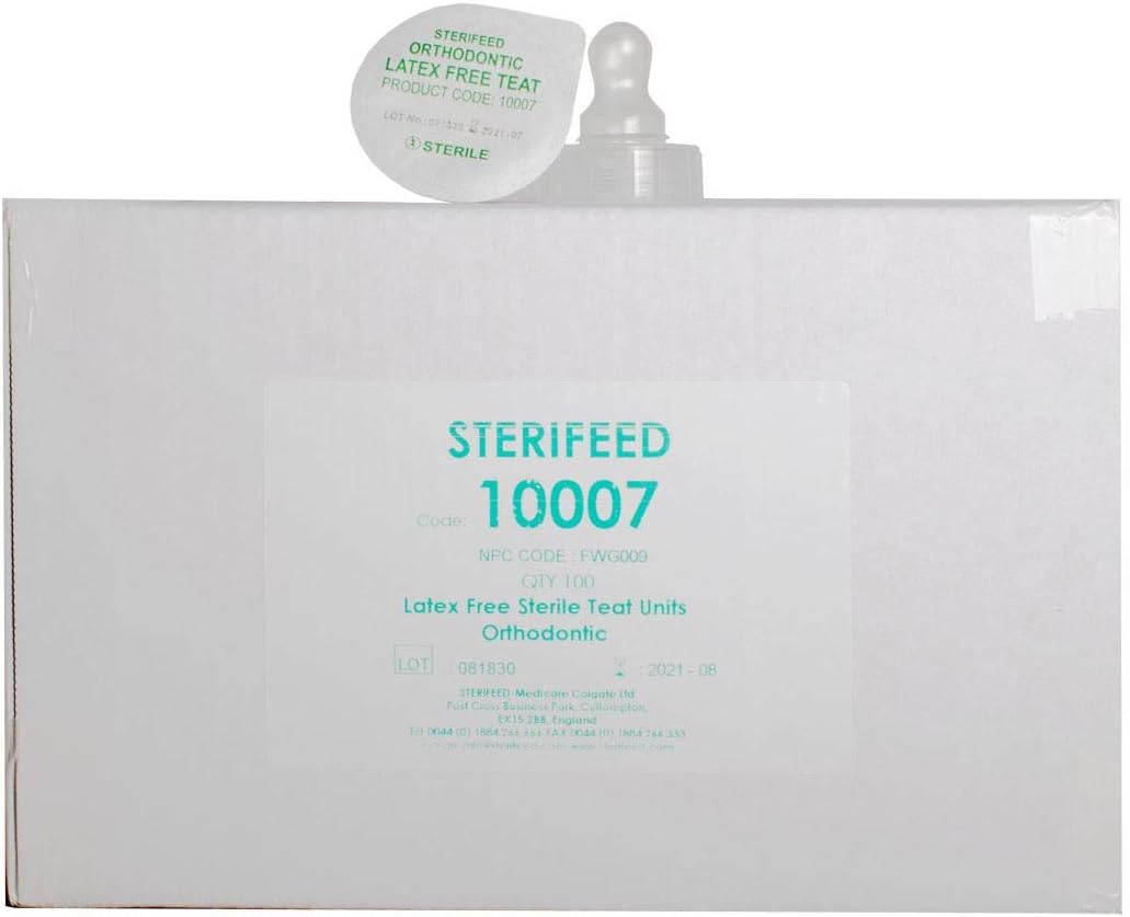 Sterifeed Orthodontic Sterile Baby Teats – Disposable, Latex Free, Pack ...