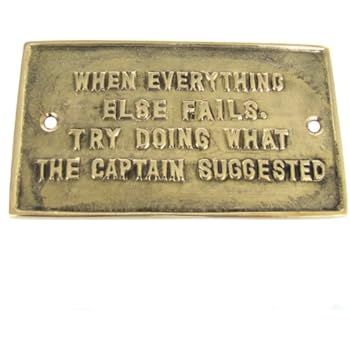 Amazon.com: Chiefs Mess Brass Door Sign Maritime Ships Plaque: Home ...
