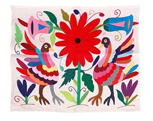 Mantel individual bordado tenango : Amazon.com.mx: Productos Handmade