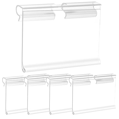 50 Pack Reusable Plastic Wire Shelf Label Holder, for Pantry Retail ...
