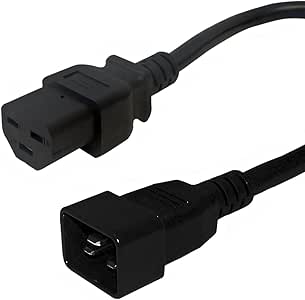 Amazon.com: 6ft IEC C20 to IEC C21 Power Cable - 12AWG (250V 20A): Home ...