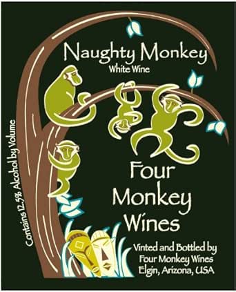 NV Four Monkey Wines Naughty Monkey Blend - White 750 mL at Amazon's ...