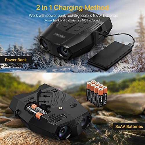 Runelk Night Vision Binoculars Goggles -7 IR Levels-1080P Ultra Full HD ...