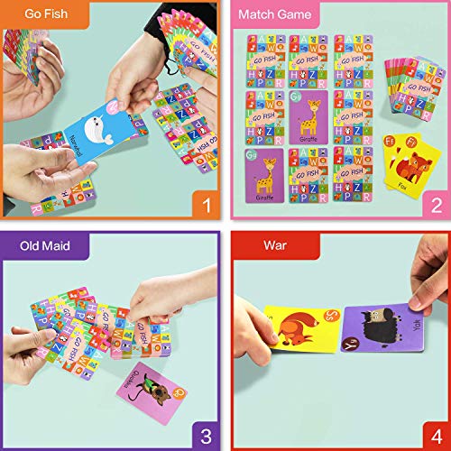 Go Fish Classic Alphabet Card Game, ABC Uppercase Lowercase Letters ...