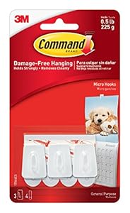Command Micro Hooks with Command Adhesive Strips (1 Pack of 3 Hooks): Amazon.co.uk: DIY & Tools