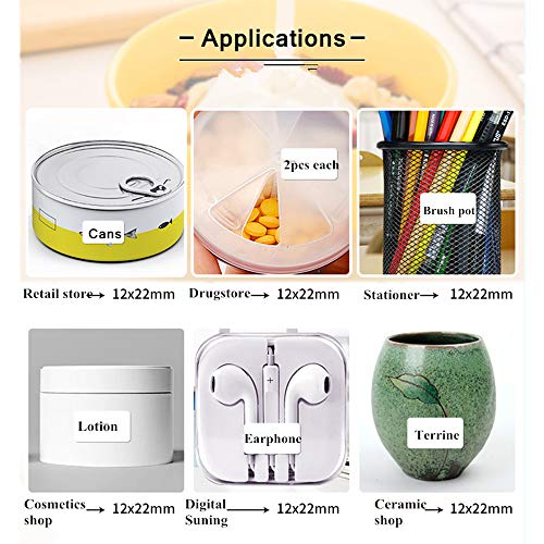 KUNHEWUHUA Labels For D11 Portable Thermal Bluetooth Label Maker 12x30mm 210pcs D11 Thermal kunhewuhua-labels-for-d11-portable-thermal-bluetooth-label-maker-12x30mm-210pcs-d11-thermal
