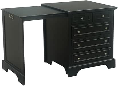 Amazon.com: Home Style Bedford Expandable Desk, Black: Furniture & Decor