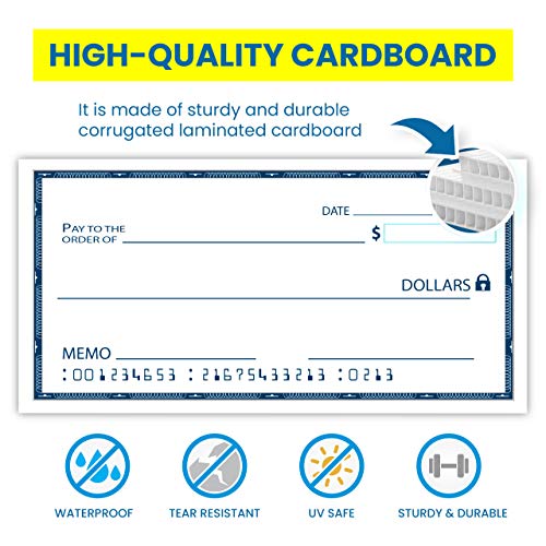 [Dry Erase] 30" x 60" Oversize Giant Check - Large Fake Checks ...
