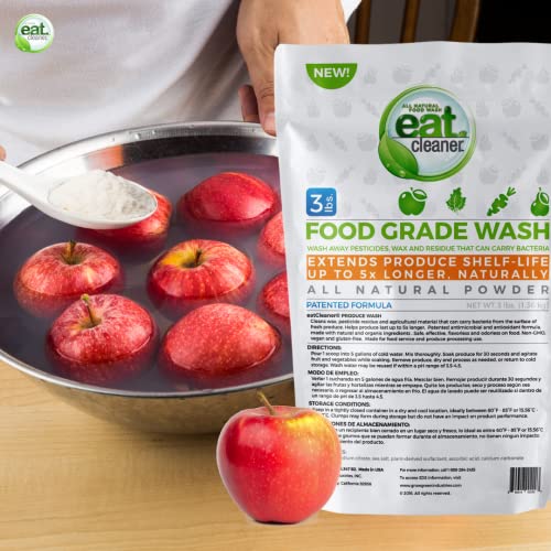Eat Cleaner Fruit and Vegetable Wash Powder Washes up to 3000 LBS of ...