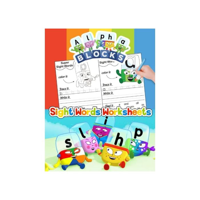 Buy Alphablocks Sight Words Worksheets: Trace Letters Of The Alphabet ...