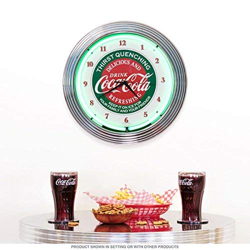 Neonetics Drinks Coca Cola Evergreen Neon Wall Clock, 15" | Pricepulse