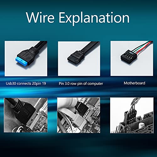 ASHATA Front Panel Hub 11 Port PC Front Panel with USB 3.0 Ports USB 3. ...