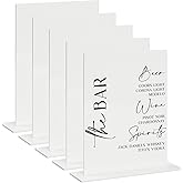 Amazon.com: 8x10 Inch Black Acrylic Sign with Stand | 5 Pack Blank ...
