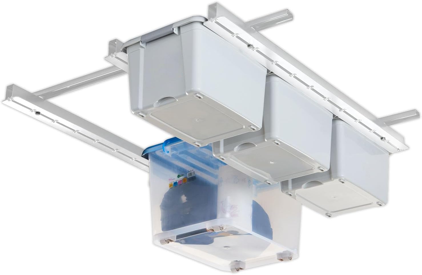 Wallmaster Garage Overhead Storage Rack, Ceiling Bin Organization ...