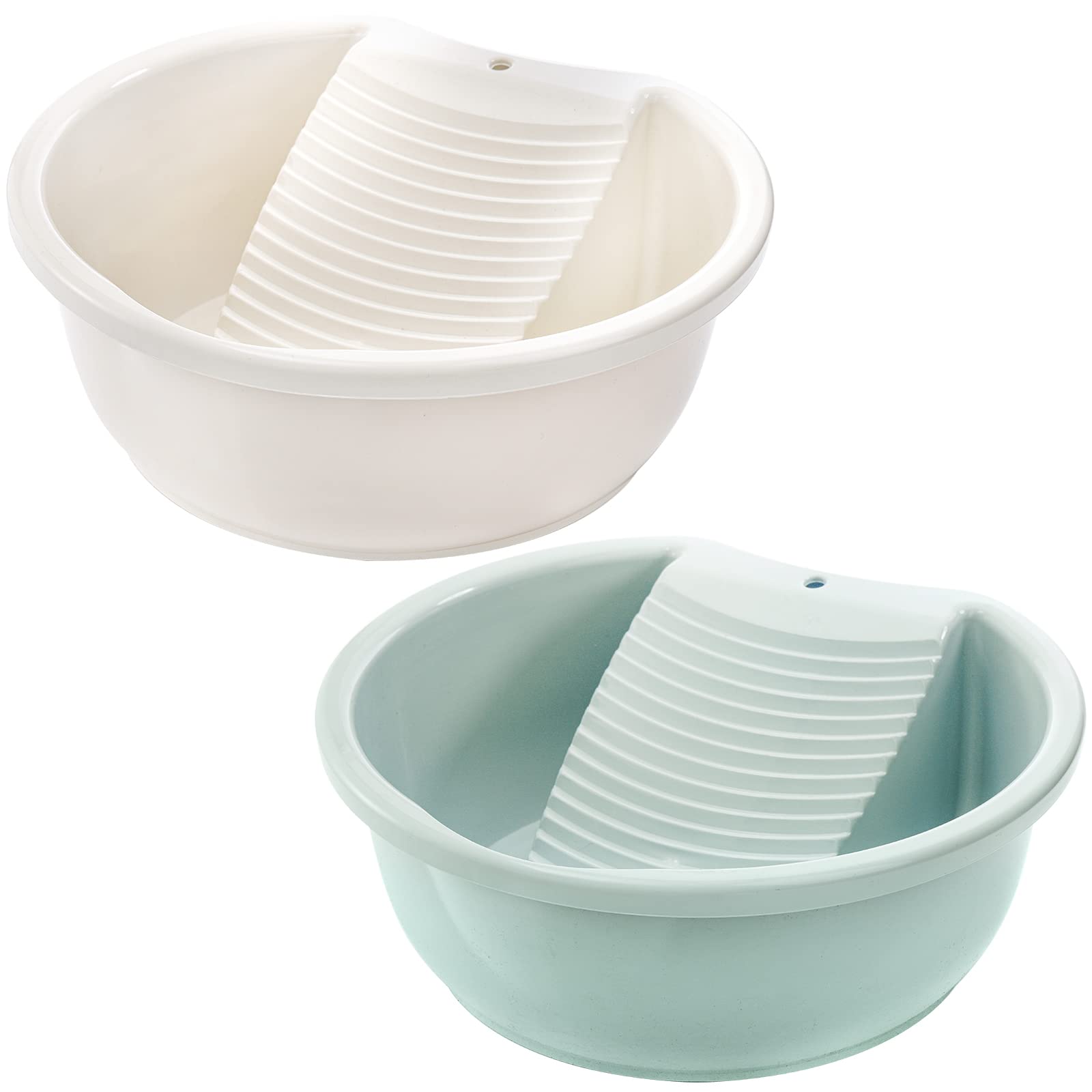 Mua 2 Pack Washboard Basin for Hand Washing Clothes, Plastic Non-Slip ...