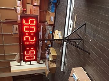 8" High Character LED Race Timing Clock Double Sided with Tripod 99 ...