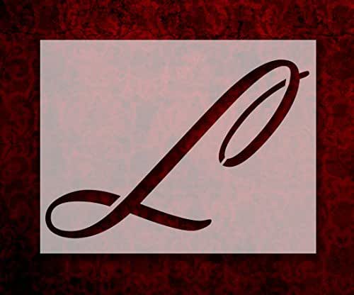 Amazon.com: Large Big Script Cursive Letter L Stencil Template Reusable ...