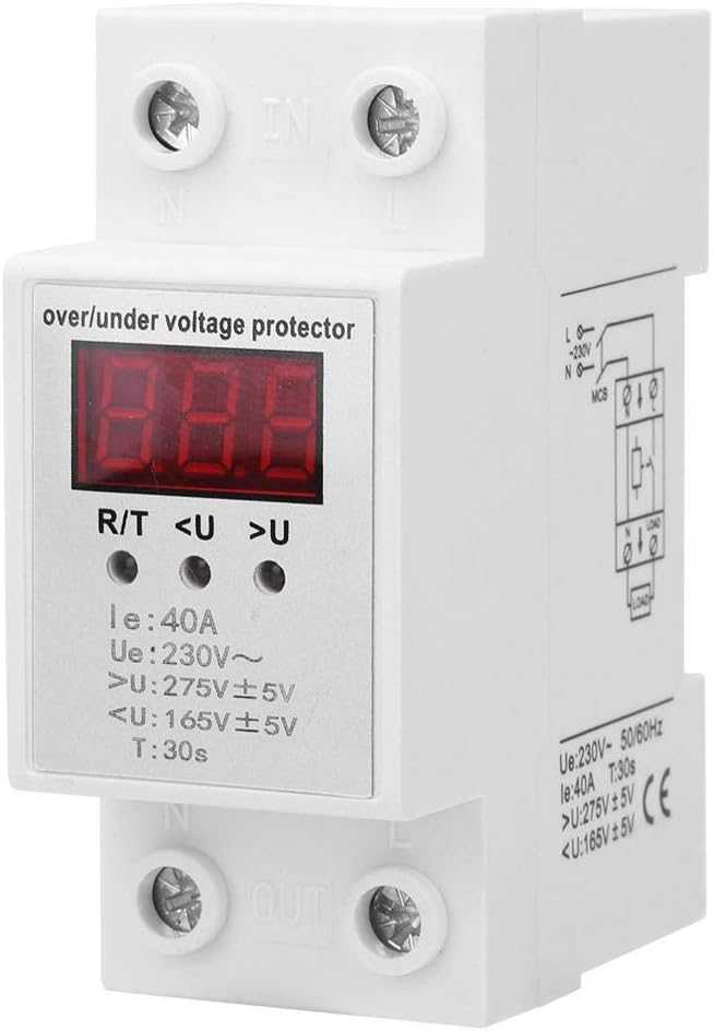 230V, 40A Overvoltage and Undervoltage Protection Device with Voltage ...