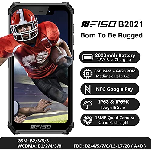 OUKITEL F150-B2021 Rugged-Mobile-Phone Unlocked-Smartphone Sturdy ...