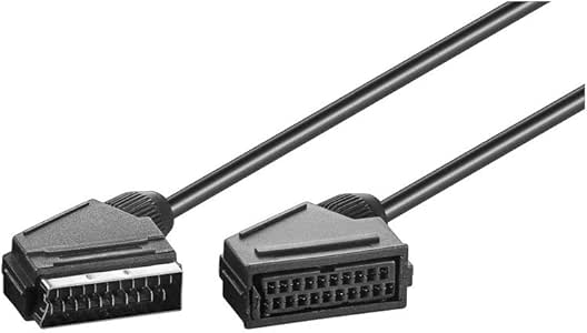 Wentronic - Cable euroconector (de macho a hembra, 21 pines, 5 m ...