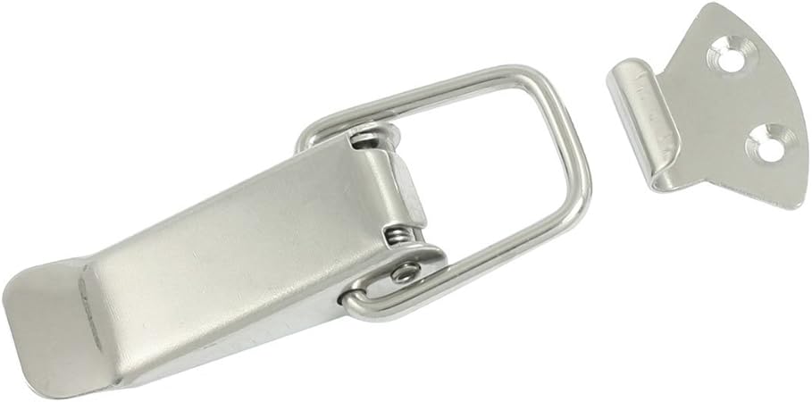 3.5" Long Silver Tone Spring Loaded Straight Loop Draw Latch: Amazon.co ...