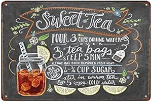 Amazon.com: scsafsvvcv Vintage Custom Metal Signs 8 x 12 - Sweet Tea ...
