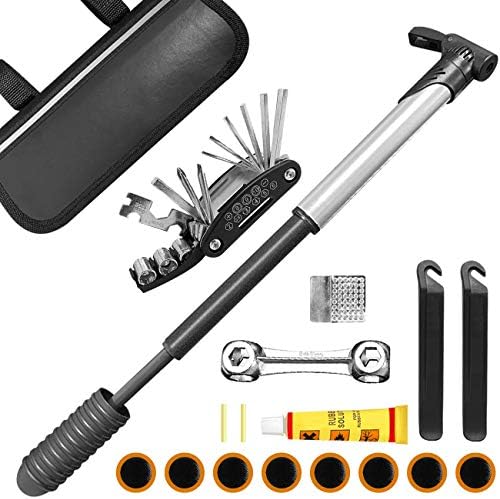DMLNN Bike Repair Tool Kit, Bike Tire Repair Kit, Bicycle Tool Set with 16 in 1 Multi-Function ...