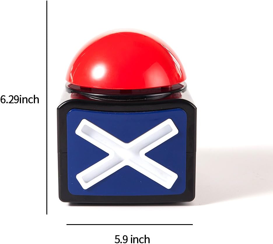 MyMealivos XL Buzzer Alarm Button with Sound and Light Trivia Quiz Game ...