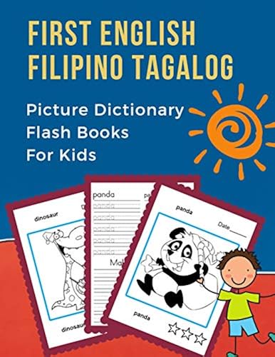 First English Filipino Tagalog Picture Dictionary Flash Books For Kids ...