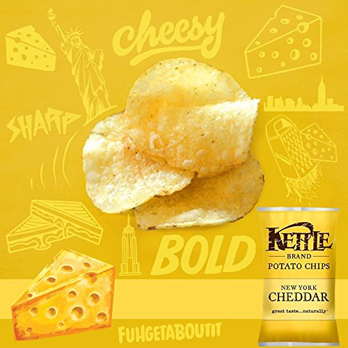 Kettle Brand Potato Chips, New York Cheddar Kettle Chips, 8.5 Oz ...