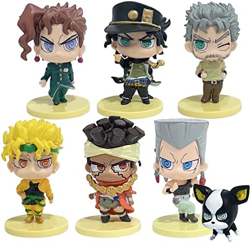 7 pcs J-O-J-O Bizarre Adventure Figure jjba Figure Collectible ...