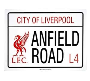 Amazon.com : Liverpool F.C. Official Liverpool Fc Mini Tin Street Sign ...