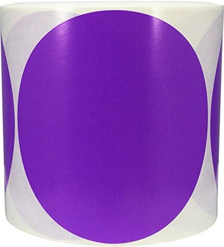 Purple Color Coding Labels for Organizing Inventory 5 Inch Round Circle ...