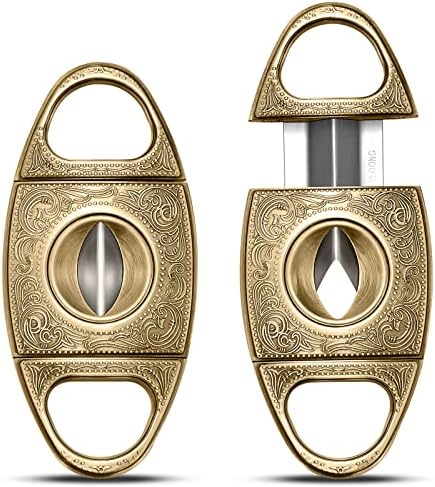 V-Cut Cigar Cutter, Sharp Blade Stainless Steel Carved Cigar Guillotine ...