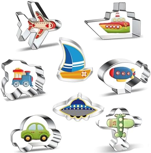 NESLIN Cookie Cutter Set, Stainless Steel Biscuit Cutters with Car ...