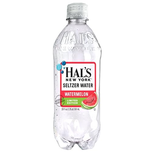 Hal's New York Seltzer Carbonated Watermelon Flavored Sparkling Water ...