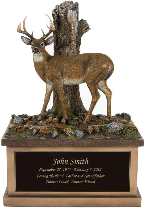 Amazon.com: Perfect Memorials Custom Engraved Small Deer Cremation Urn ...