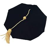 Amazon.com: CLERKMANS Doctoral PhD Graduation Velvet Tam with Gold ...